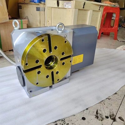 厂促数控四轴转台分度盘回转盘旋转工作台加工Q中心第四轴涡轮蜗