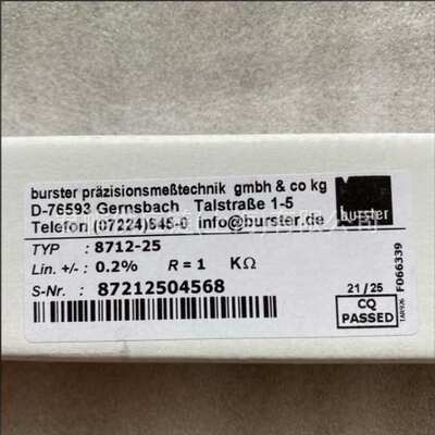 BURSTER   型号：8227-5100-V1382 价格需核实