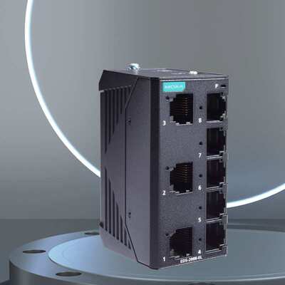 MOXA 摩莎EDS-2008-EL 8口入门级非网管型 工业以太网交换机