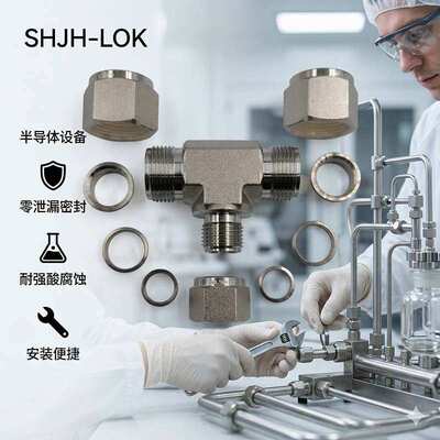 SHJH厂家直销替代Swagelok316不锈钢SS-1210-3-12-8 三通变径联合