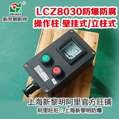 LCZ8030防爆防腐操作柱 壁挂式2灯2纽1电流表B1A2D2新黎明