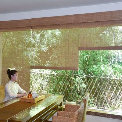 定 制竹帘窗帘卷帘遮阳遮光阳台茶室书房办公室酒店民宿日式竹帘