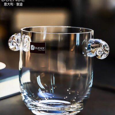DUENDE敦迪水晶玻璃家商用冰桶冰镇制红酒香槟桶冰块粒桶酒吧啤酒