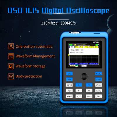 DSO1C15 2.4英寸屏幕数字示波器500 MS/s采样率110MHz模拟带宽