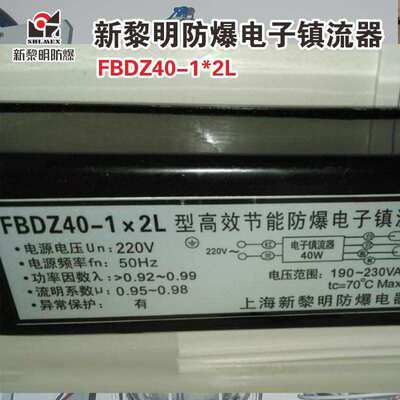 FBDZ40-1 2L防爆电子镇流器 上海新黎明防爆洁净灯所配