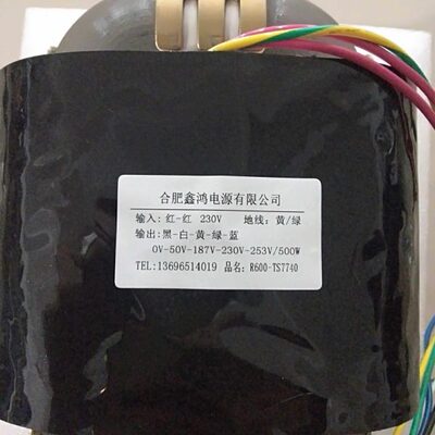 定做R600变压器230V转50V187V230V253V500W 纯铜可定做参数