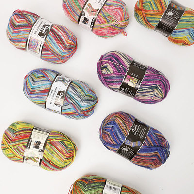 只一线像德国原装进OPAL Hundertw 羊毛线手编帽子围巾线