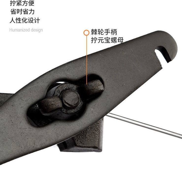 虎头式紧线器紧线钳老虎钳拉线器卡线器大棚钢丝绳葡萄架拉紧机曲