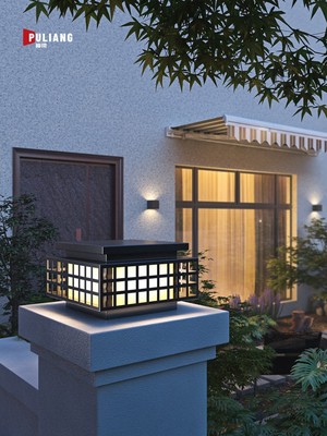 户外防水柱头灯接电简约现代庭院灯草坪灯防水户外门头灯围墙灯