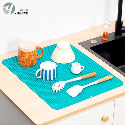 厨房大号防滑沥水垫40X50cm耐高温隔热垫茶杯垫水槽垫吧台垫