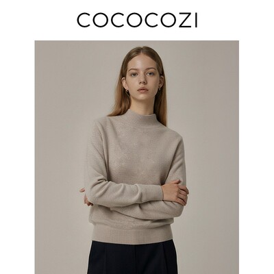 【COCOCOZI】满分绵羊毛软糯修身显瘦半高领针织打底衫253CO559M