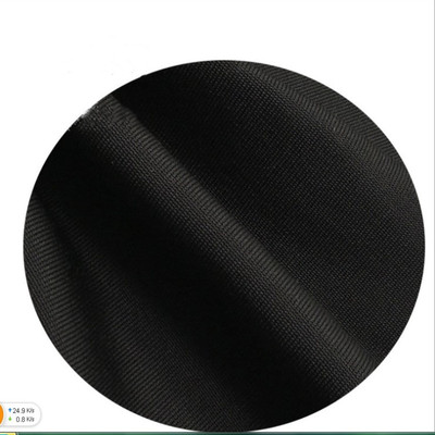 细螺纹布料涤纶面料罗文袖口领口布料超柔低弹丝黑黑罗文布涤纶