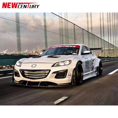 适用于老款MAZDARX8改装LB宽体大包围前唇尾翼轮眉侧裙工厂直销