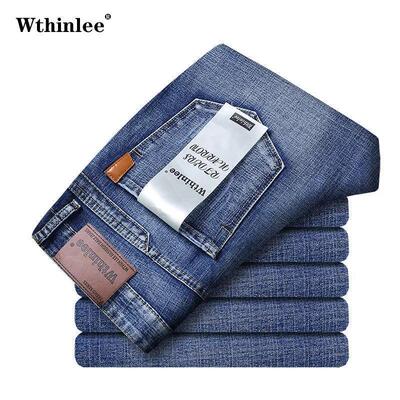 Business Men's Jeans Casual Straight Elastic Fashion