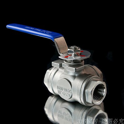 Q11F-16P正304不锈钢L型T型三通球阀 螺纹丝口DN8-DNX50不锈钢球