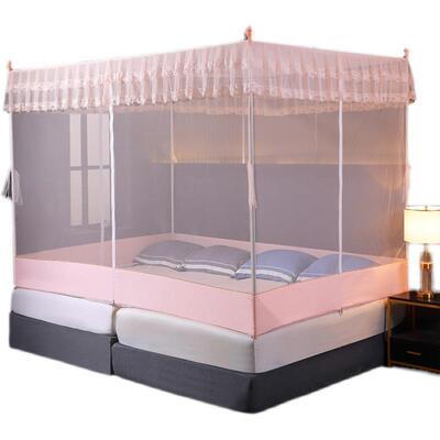 OF9D定做超大蚊帐加大加宽特宽双大小床拼接土炕榻榻米蒙古包拉