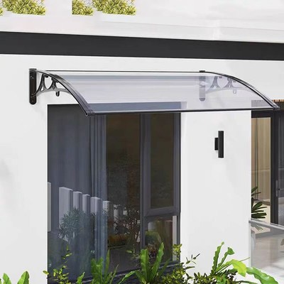 屋檐庭院加厚铝合金窗户家用雨搭阳台静音遮阳户外门头遮雨防雨棚