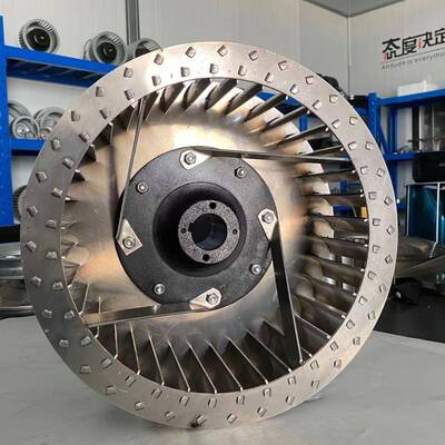 多翼式低噪音离心式通风风机叶轮CFDF耐高温离心烤箱叶轮直销