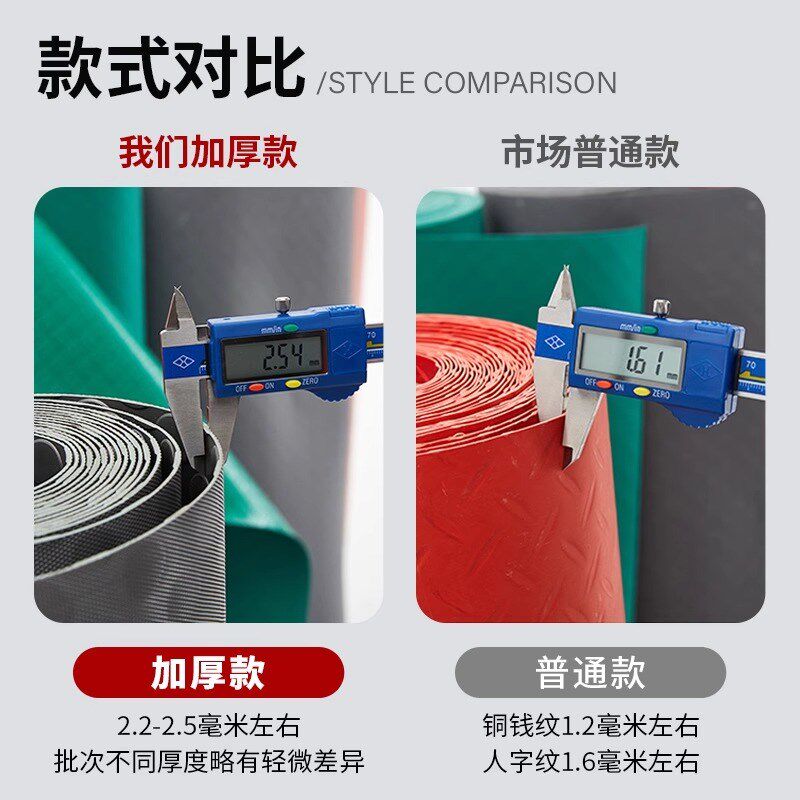 加厚牛筋塑料地垫2.5mm铺间胶车PVC防滑垫仓库过道防水橡满地胶