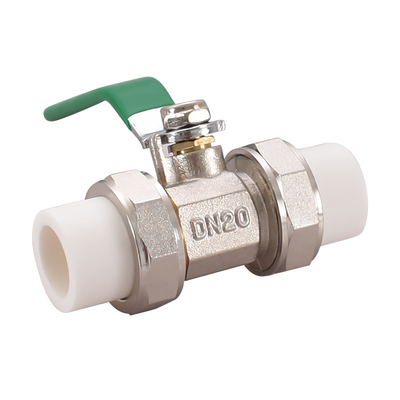 20PPR25 32 40 50 63双头活接球阀转G黄铜4分6分1寸1.2寸1.5寸外