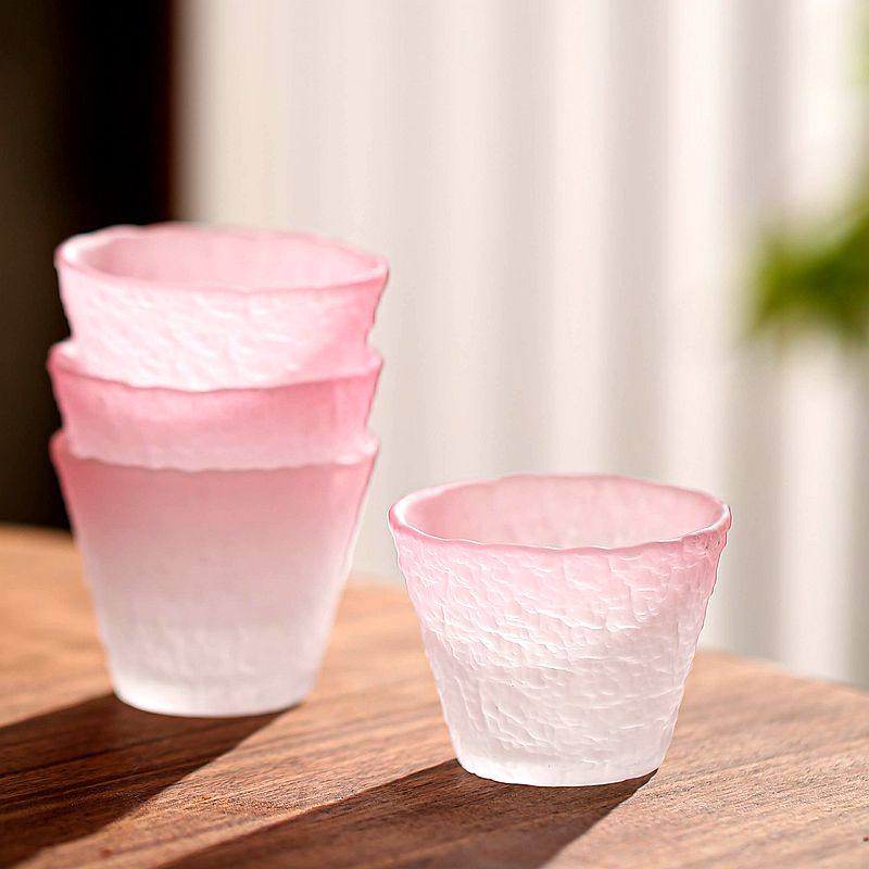 围杯冰茶工具妃粉玻璃清酒壶清酒炉酒具套装家杯烫酒壶小酒用酒盅