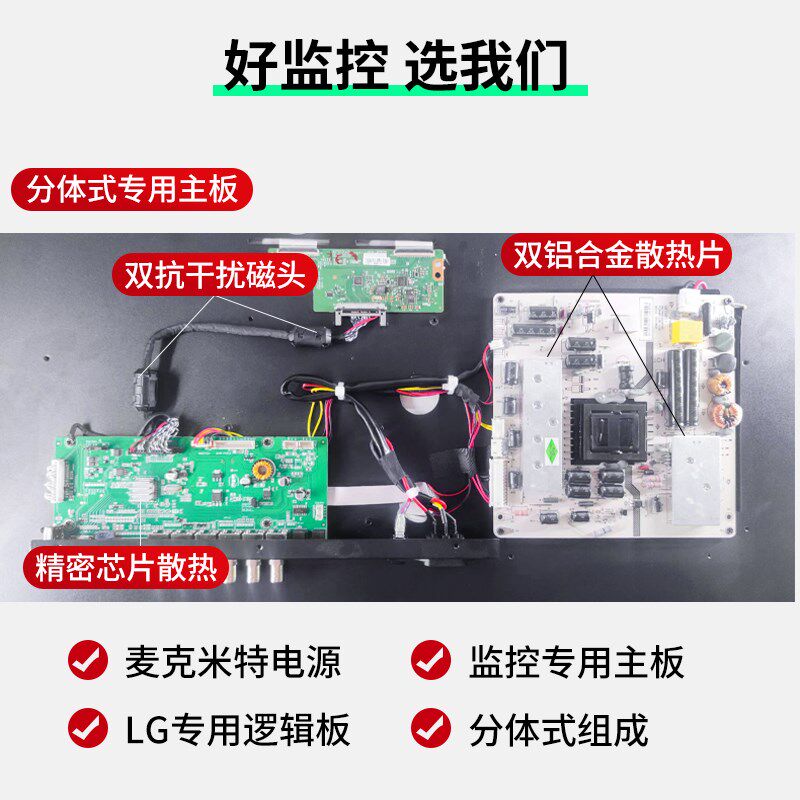 监专控用2示器液晶监视器3显寸43/5055/65/19/22寸工业监控显示屏