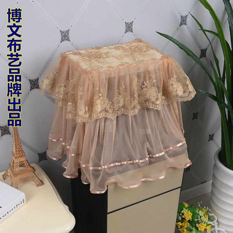 品形茶机机罩顶部蓝色防尘方牌饮水吧套防尘罩刺绣茶水套