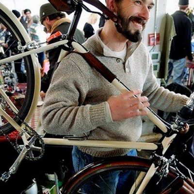 复古BROOKS纯牛皮扛车带单车自行车搬运 死飞护管套保护套 横管套