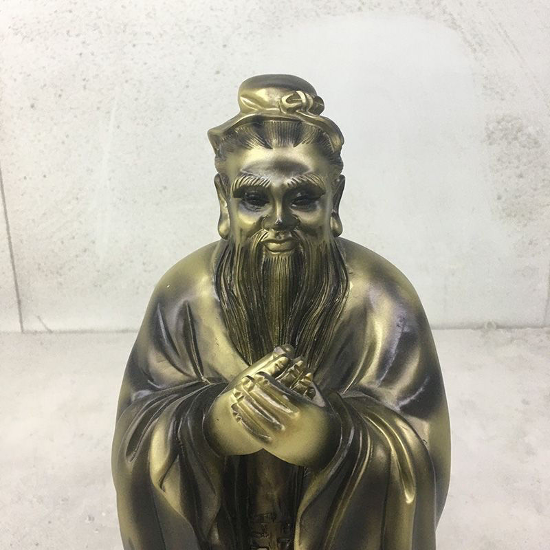 孔子老子仿真雕像树脂工艺品摆件大厅装饰客厅家居教师节礼品国学