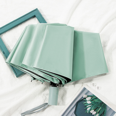 全自动雨伞女晴雨两用简约纯色结实抗风十骨遮阳伞防紫外线太阳伞