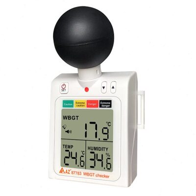 衡欣AZ87783黑球热指数计 防中暑运动温湿度计 户外骑行登山马拉