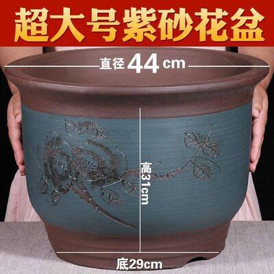 大强发口径紫砂花盆树超大口径种树大号花财盆HIB之羽