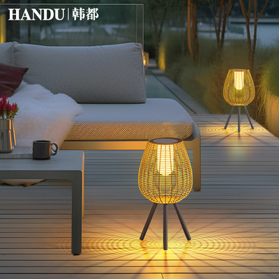 高端太阳能户外灯花园庭院灯室外露台灯防水夜灯院子草坪落地灯