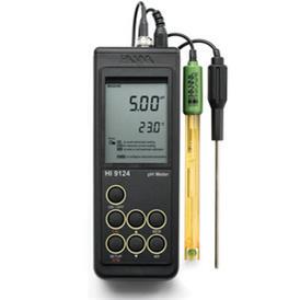 意大纳HI9哈124便携定式水质微电脑利酸度pH计-HI9124N温度°C测