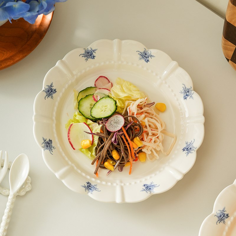 盘品家用餐盘高级感陶瓷早餐盘碟子小吃甜子盘brunch西菜餐盘