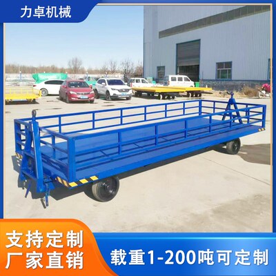 转引移动工具车牵间平板车物料周车车仓库码头搬运车重型拖车