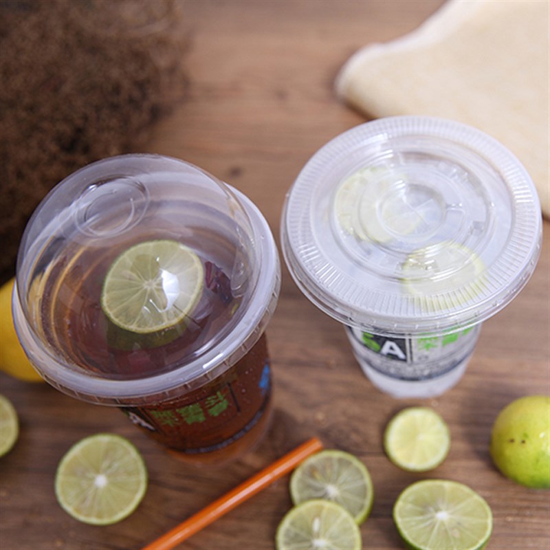 95口径奶茶杯一次性塑盖带料杯冷饮果汁豆浆杯奋斗青0塑杯10春0只