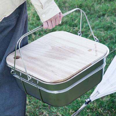 SN户外餐具小野餐碗36150不4锈钢便携收纳装露营用套品装备露营桌