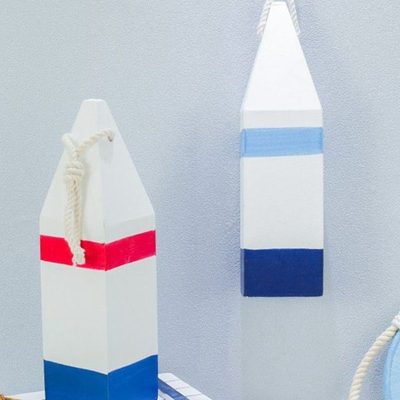 地中海木质蓝白浮标挂件墙壁饰个性酒吧会所咖啡馆拍摄道具装饰品