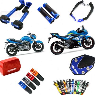 适用GW/DL/GSX250r全车CNC改装防摔球牛角护手加大座起车钉手把胶