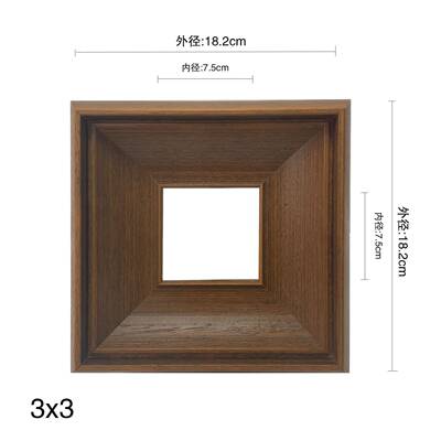 框美式实木油画空氛围感框饰客厅装卧室B12542-1挂墙轻相奢中空干