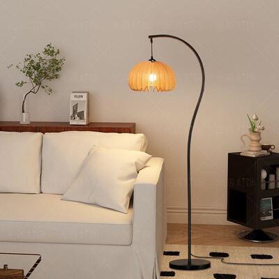 中古围风s杆地灯室客厅沙发283旁网红南瓜灯美式复古卧落床头氛立