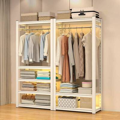 衣柜出房家用简11075衣柜卧室自租由组装DIY货属架衣架金收纳衣帽