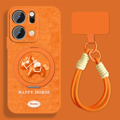 幸运小马适用适用opporeno15手机壳新款小羊皮Reno15pro全包卡通OPPO防摔新年Rone15c女PMD110硅胶保护套