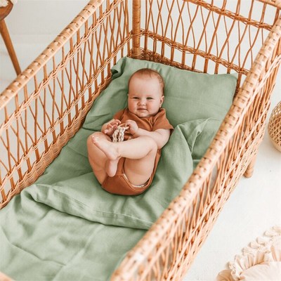 天然纯亚麻儿童枕套30X50CM宝宝枕头套纯色亲肤枕皮40X60CM单支装