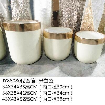 简约玻璃钢落地盆家JY88080店居客厅酒前摆台商场会所花艺美花陈