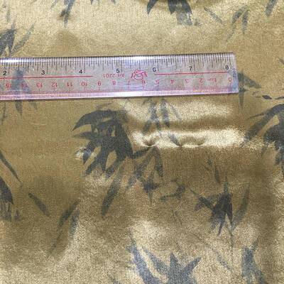 14g香云纱竹叶绸缎醋装酸面料0新中式马面裙旗袍服QQJ汉暗纹服面