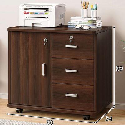 新款物多功能文件柜实木一XVL体简纳约客厅储物家用卧柜室储床边