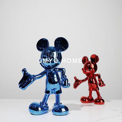 简卡通老鼠UOU摆件板房约间客厅摆设家居电视柜样饰进门玄关酒柜