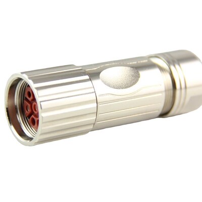 M23信号防水连接器M623 6芯对接航空插头冷压针8 9 12 16 17P19孔